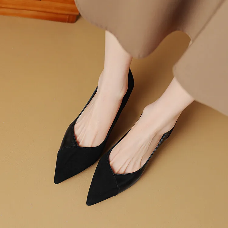 Sexy Women Shoes 2024 Spring Fashion Patchwork Pointed Toe Elegant ...