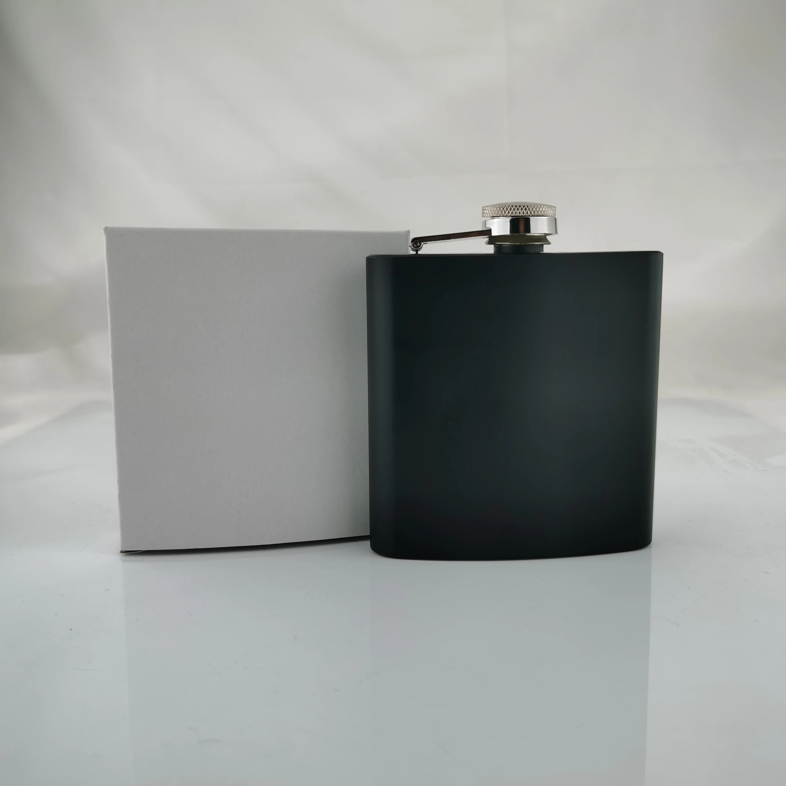 Wholesale 8oz Matte Black Personalized Hip Flask Black Mini Liquor ...