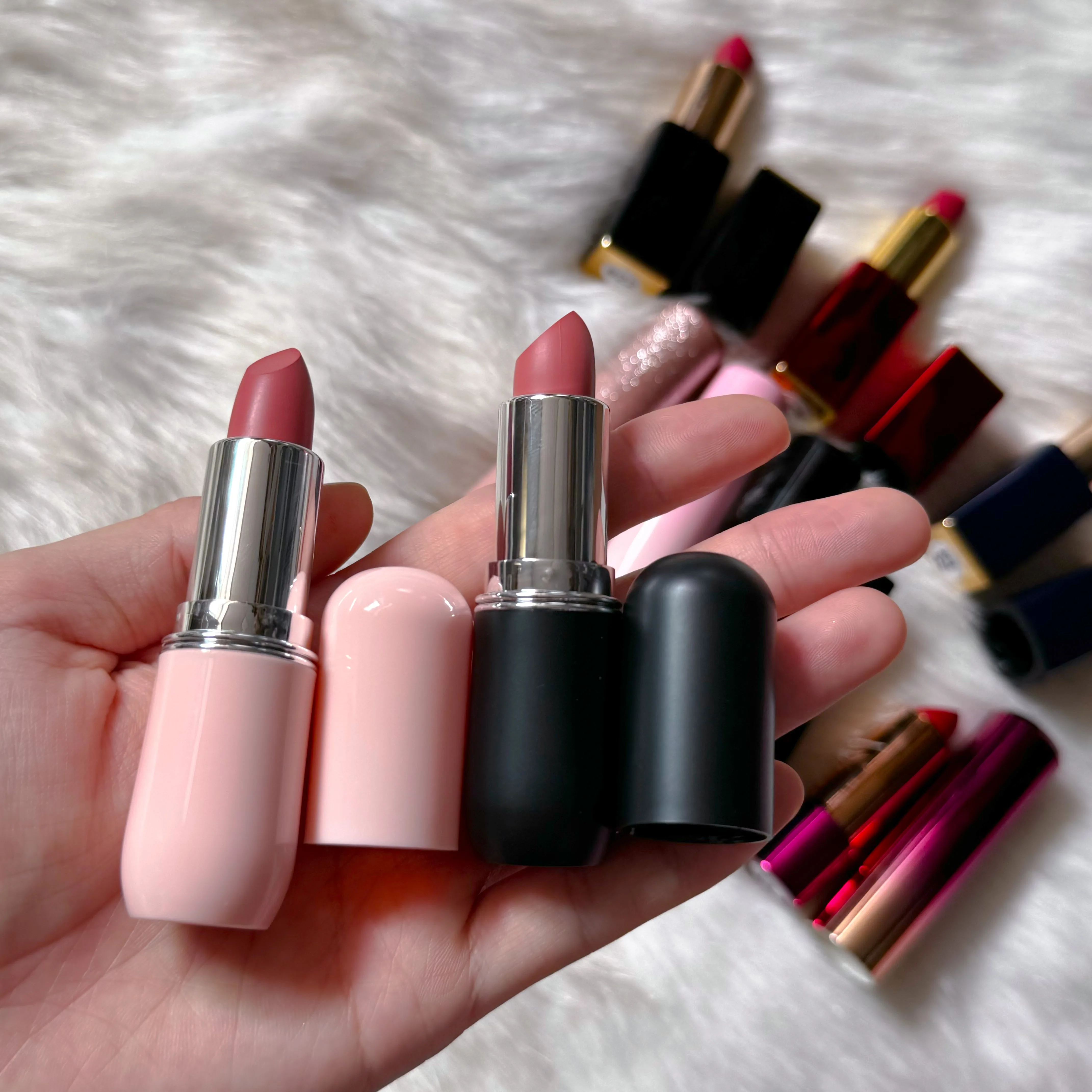 Wholesale No logo Makeup Vegan Matte Lipstick Private Label Lipstick 12 ...