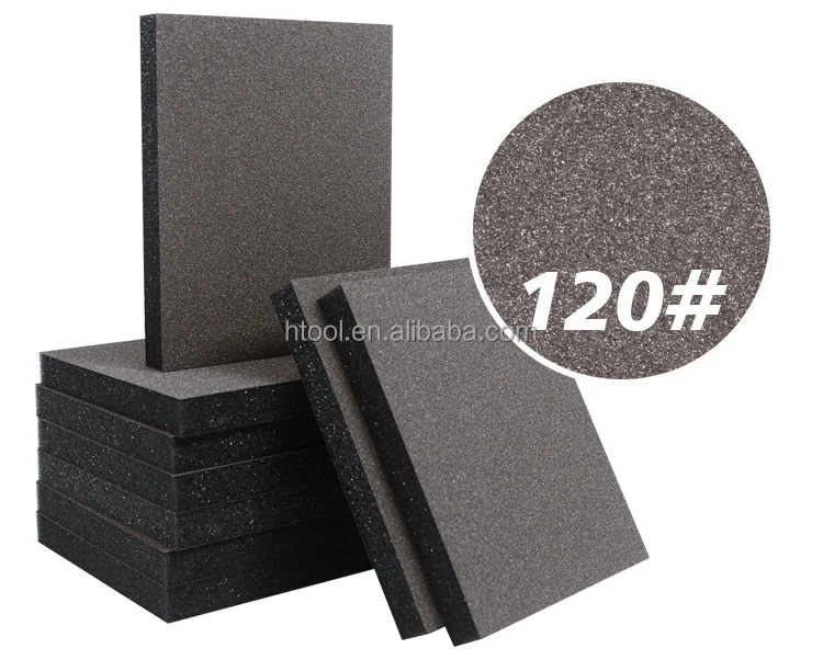 High Density Sponge Sanding Block 120# Wet Dry Sand Paper Brick Sanding ...