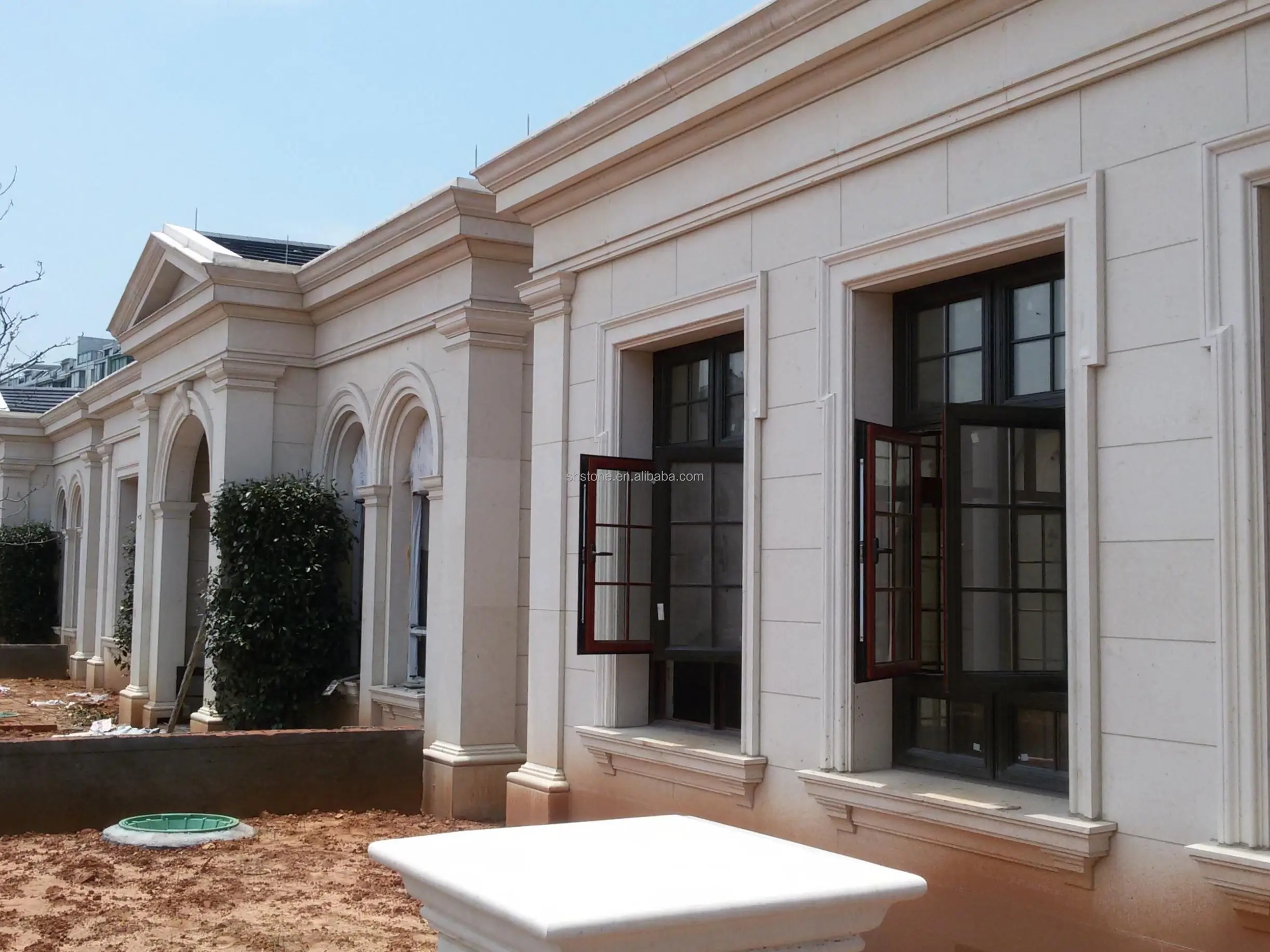 SH STONE Natural Stone Facade Roma Beige Limestone Exterior Wall ...