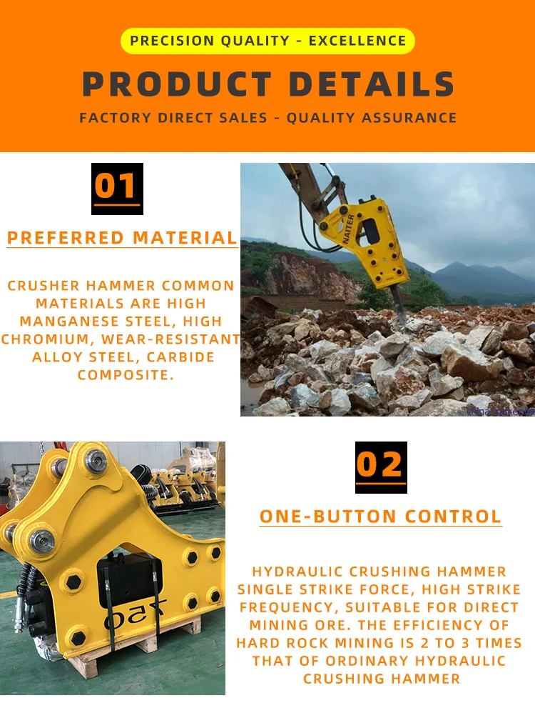 Factory Price Fine Hydraulic Rock Breaker Excavator Portable Jack ...