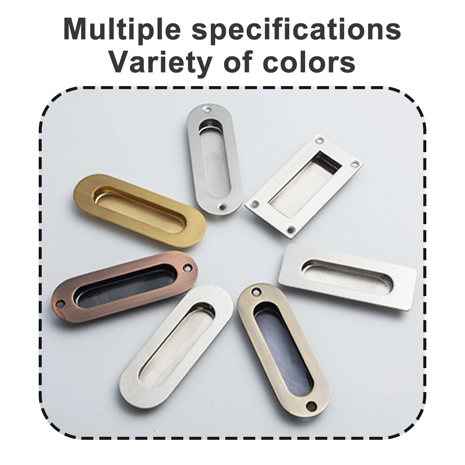 Stainless Steel Sliding Door Flush Handle Oval Recessed Finger Pull ...