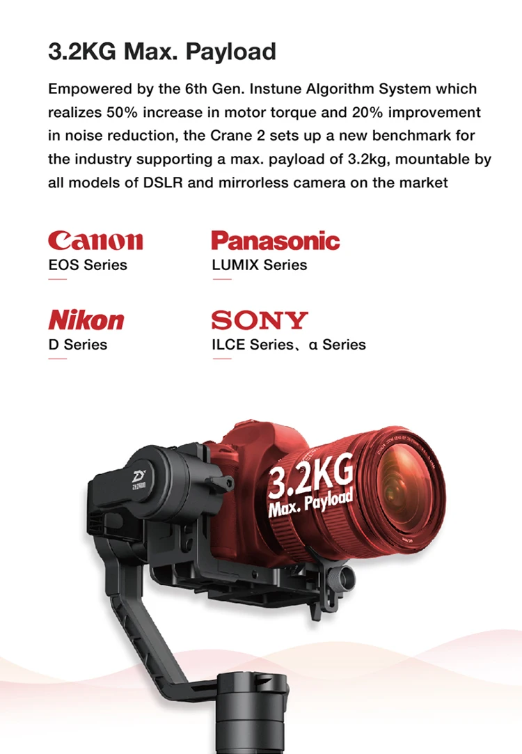 Crane 2S Gamble Camera Stabilizer - Smooth Video Clips