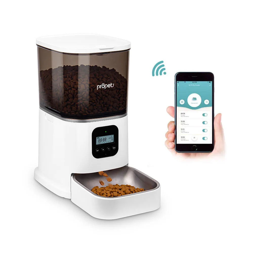 Tuya Dog Cat Smart Pet Feeder Wifi Mobile Phone App Remote Control Microchip Automatic Pet ...