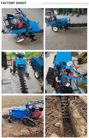 Mini Trencher 15cm Width 1m Deep Trenching Machine Chain Type Trenching ...
