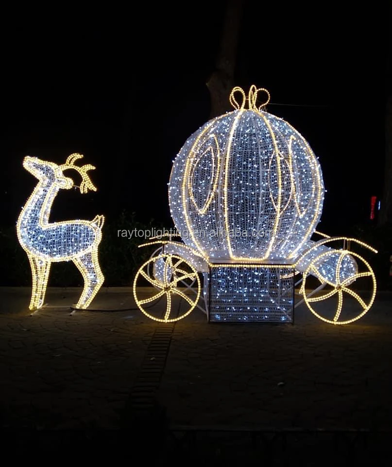 Top Quality Animated Outdoor Christmas Santa Claus Sleigh Reindeer With ...