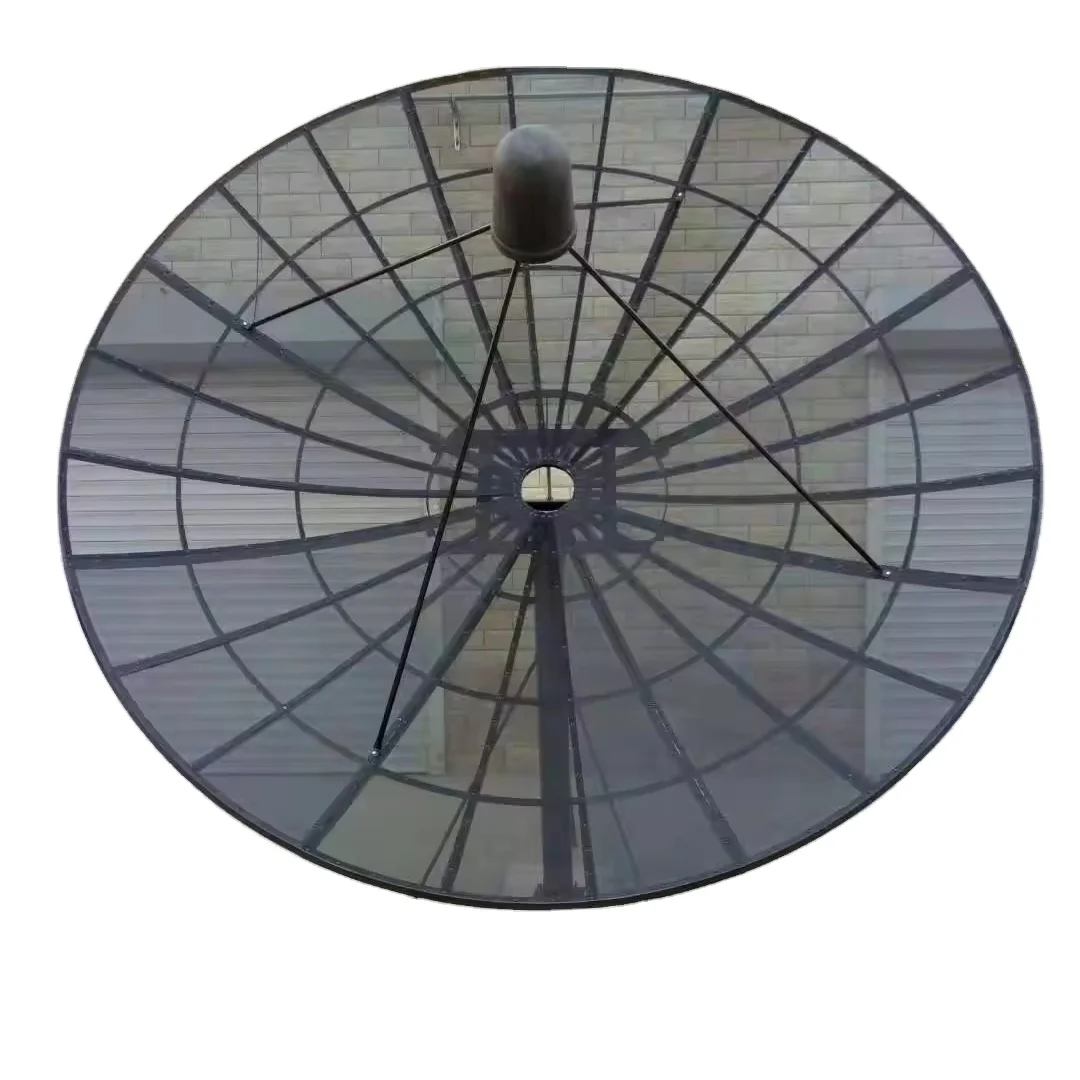 C band Mesh Dish Antenna 300cm 3m Aluminium polar mount Pole mount ...