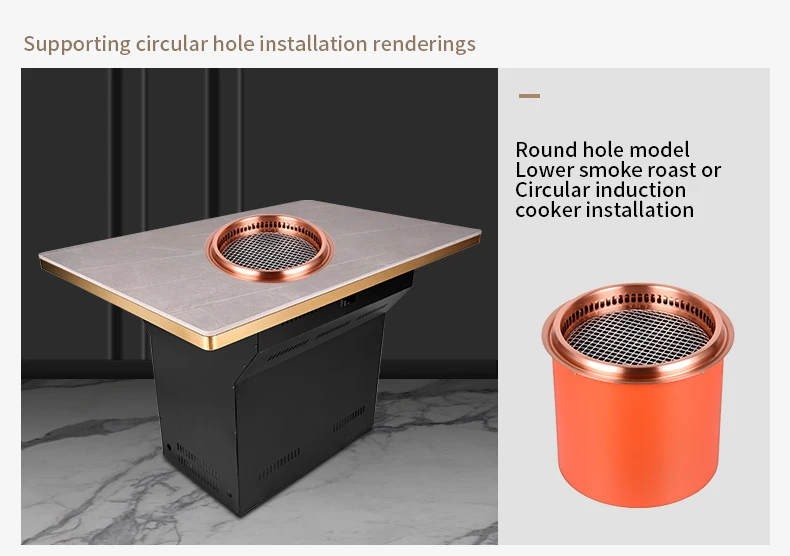 Custom Size Korean Indoor Restaurant Barbecue Built-In Bbq Tables ...