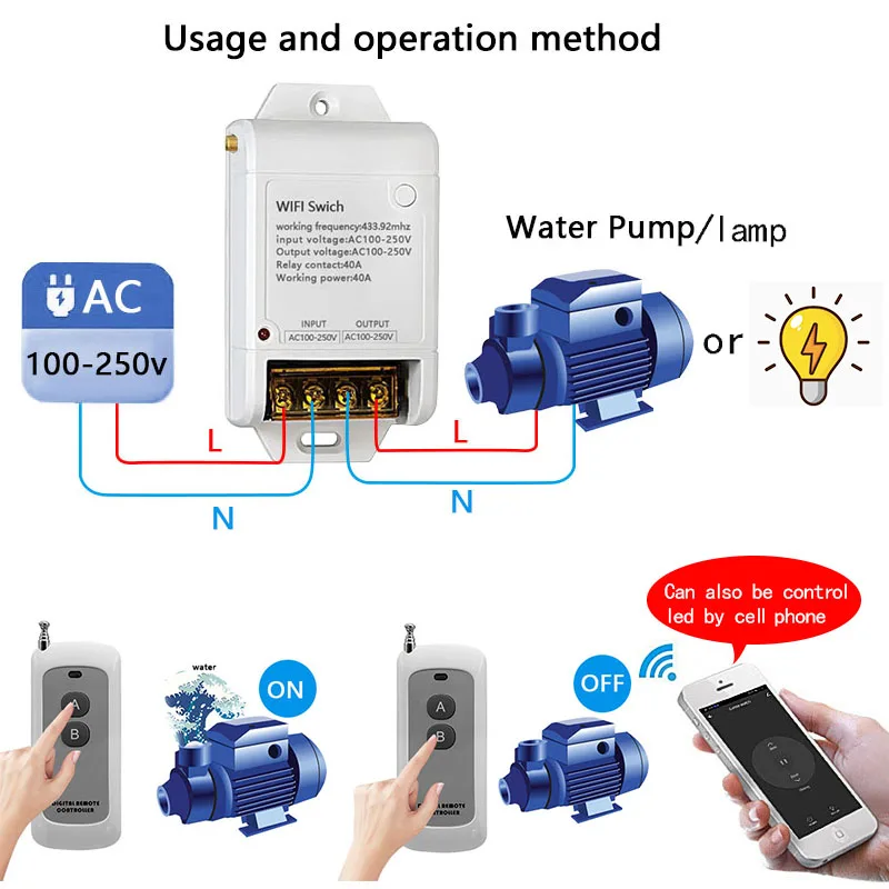 Agricultural Watering Water Pump Control Wireless Remote Control Smart ...