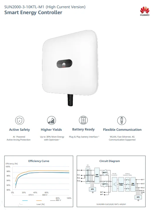 Factory Price 10kw On Grid Hybrid Solar Inverter Sun2000-10ktl-m1 Solar ...