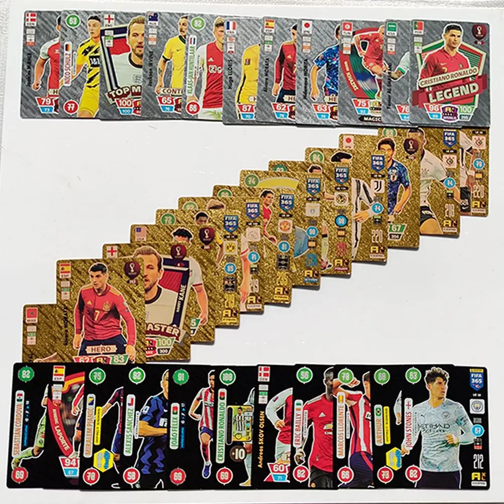 Wholesale 55 Cards/box Gold Foil Deck Box Panini World Soccer Football ...