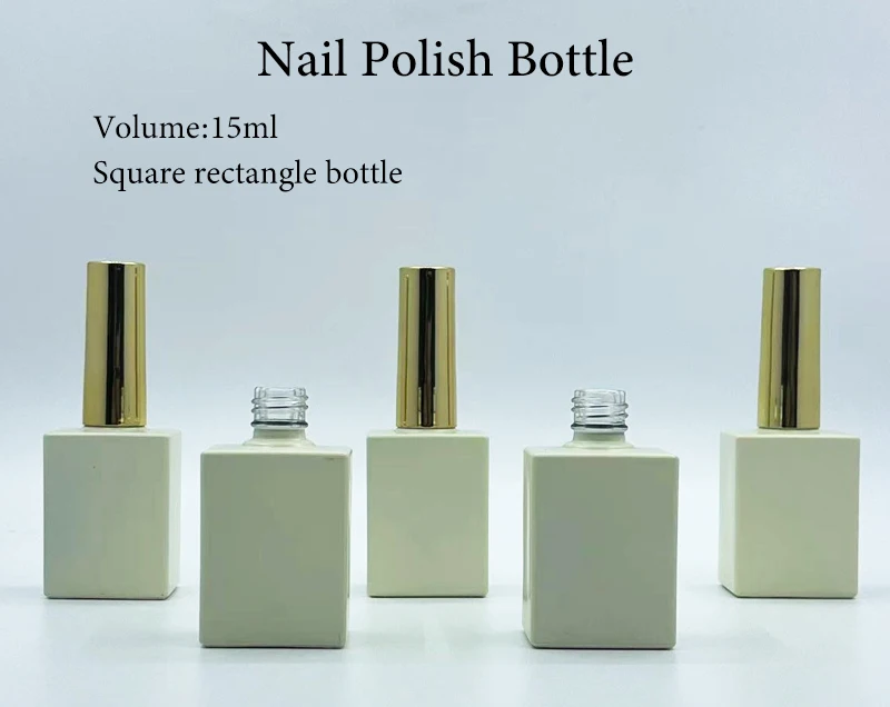 Free Sample Factory Customized Luxury 15ml Square Rectangle Gel Nail ...