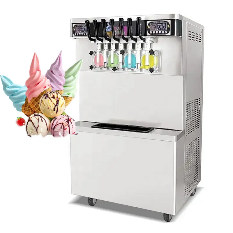 Alibaba.com: Commercial Soft Serve Ice Cream Machine with 3/5/7 Mixed ...