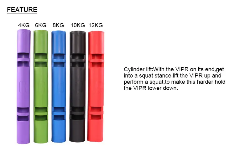 Custom Colorful Gym Equipment Functional Strength Training Tpe Vipr ...