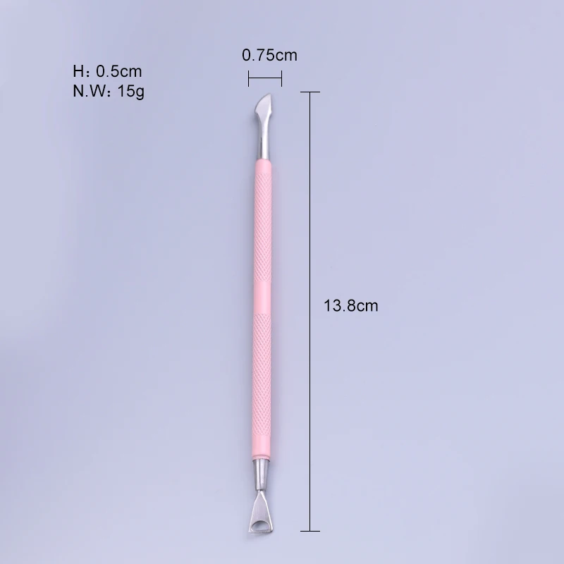 Professional Manicure Pedicure Tool Stainless Steel Nail Scraper Double ...