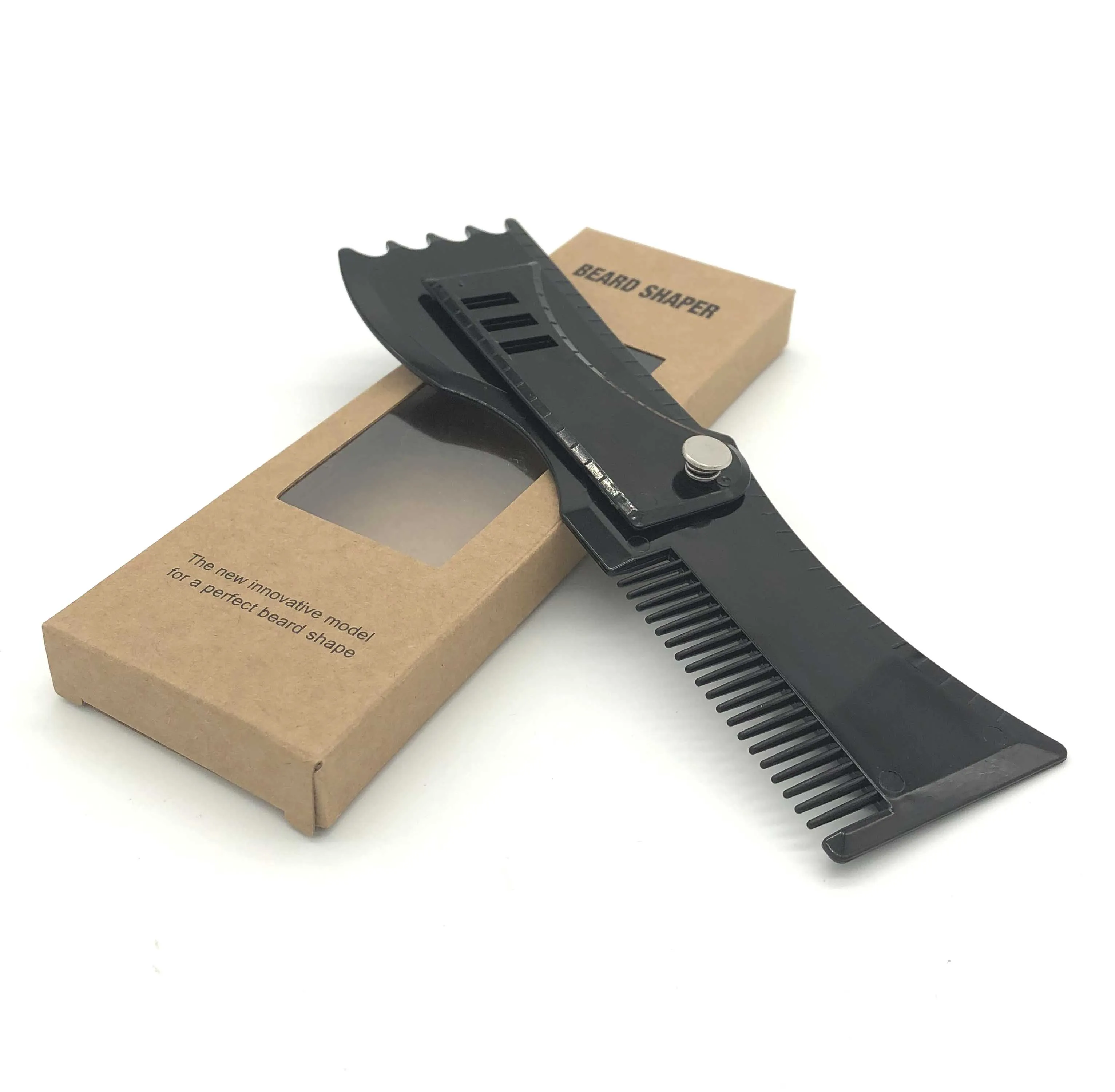 Adjustable Beard Shaping Tool With Comb And Styling Template - Beard ...