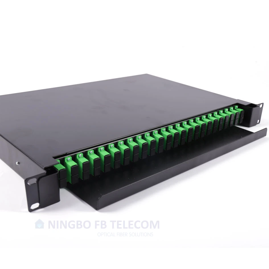 Sliding Fiber Optic Patch Panel - 19" Rack Mount Enclosure