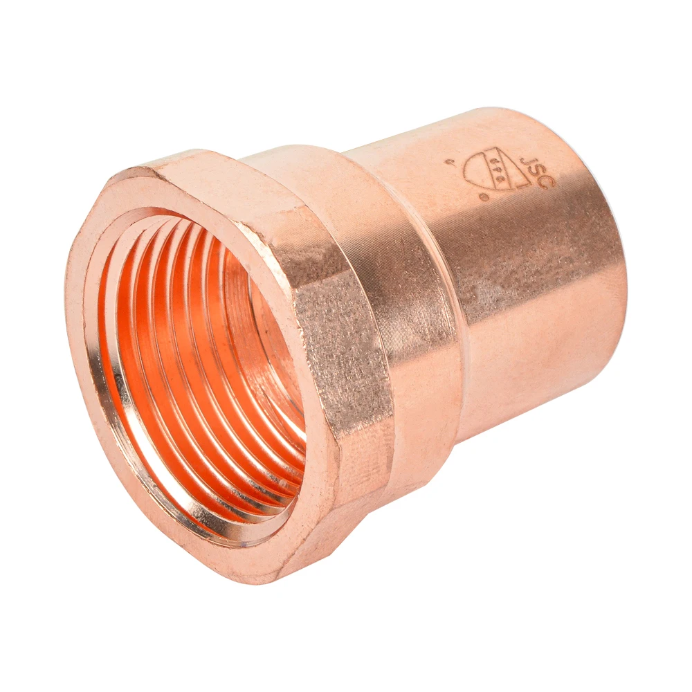 NPT Thread Copper Pipe Connection Straight Sweat X C Copper Fittings ...