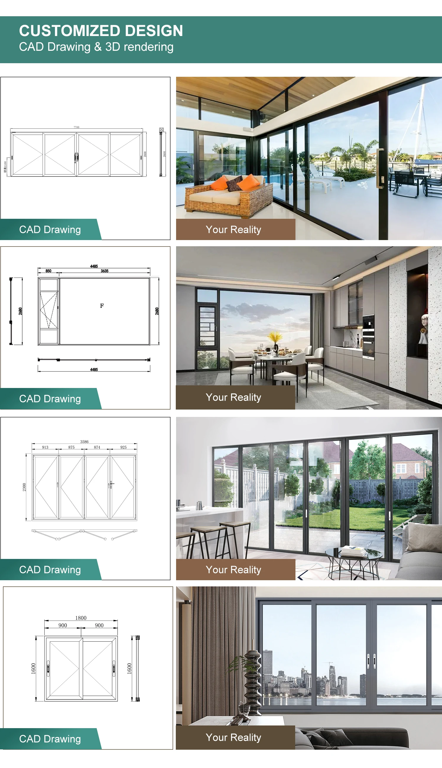 SUNGYE Hurricane Impact Thermal Break Double Glazed Glass