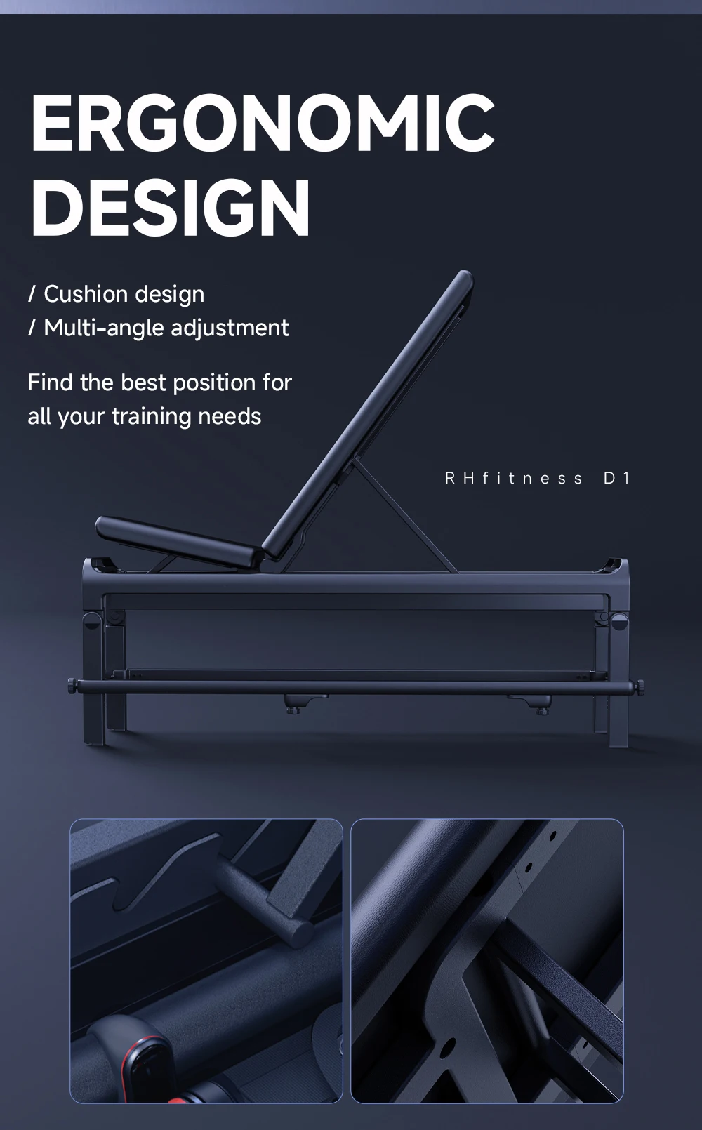 RH Weight Press Adjustable Bench Multi Function Sit up Bench Home ...