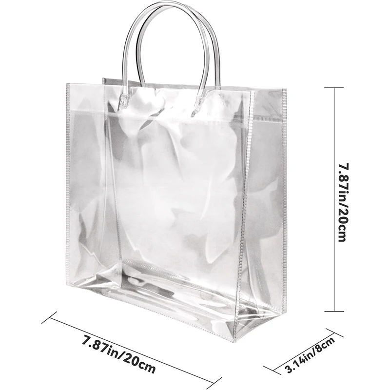 Clear PVC Plastic Tote Shopping - Transparent Gift Bags