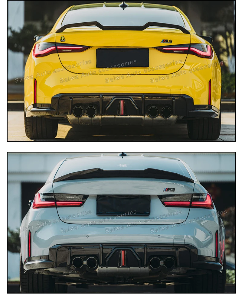 Dry Carbon Fiber G80 Rear Bumper Diffuser For Bmw M3 G80 M4 G82 G83 ...