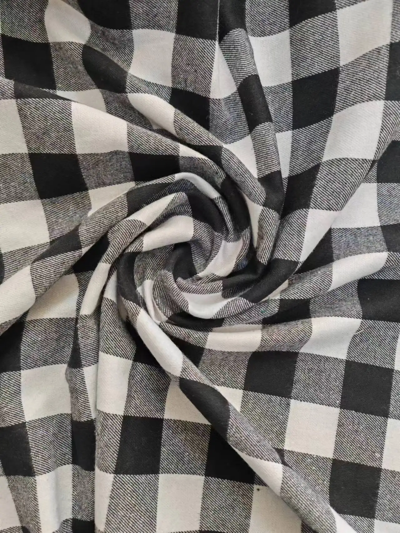 Terylene Plaid Yarn Dyed Two-tone Twill Flannel Breathable Fabric For ...