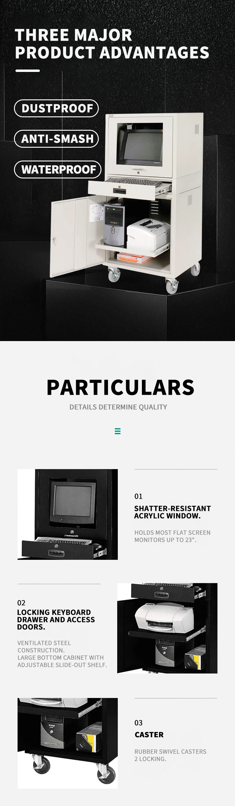 Chnsmile Inspection Industrial Computer Workshop Cabinet Pc Metal ...