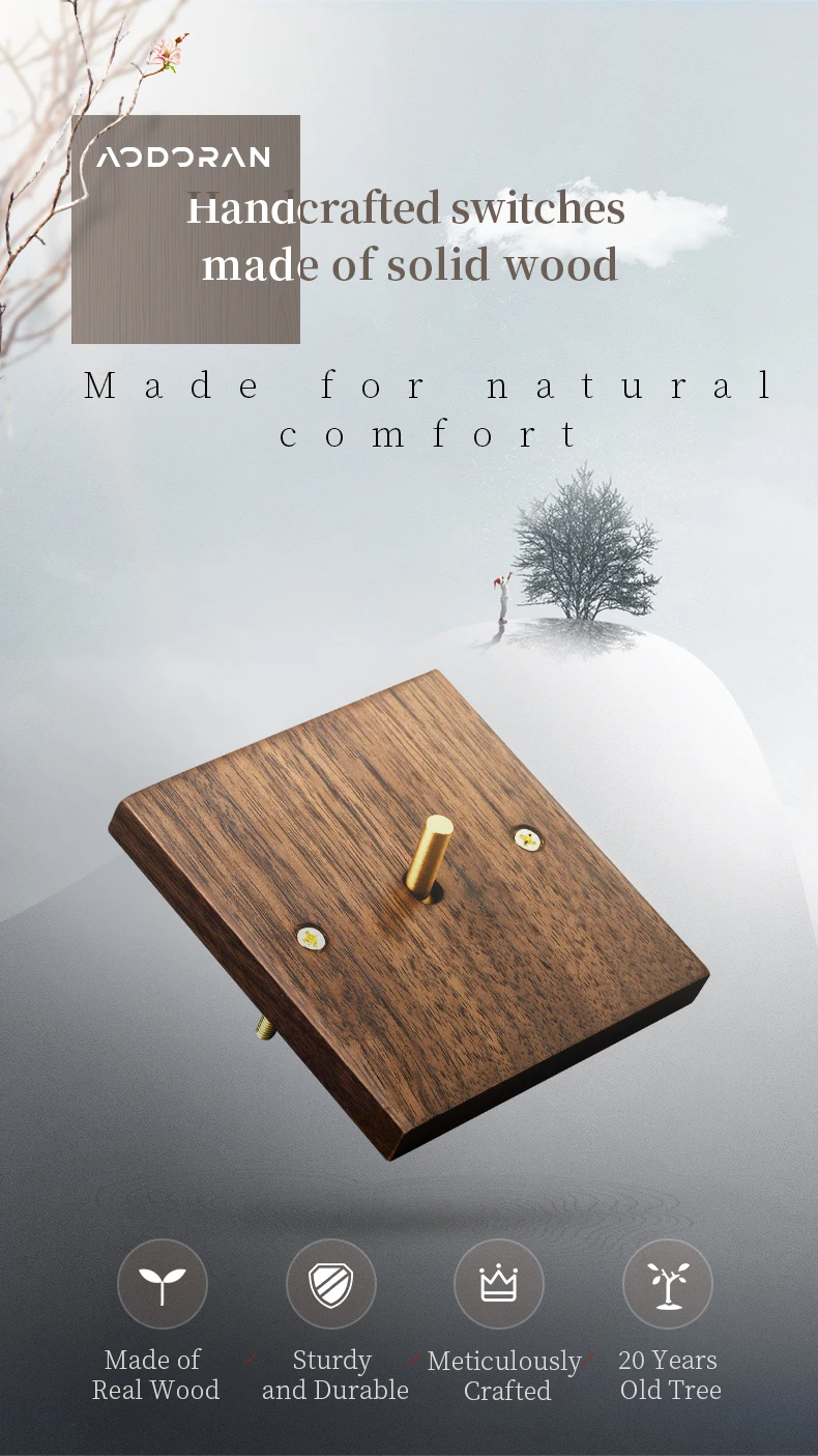 Vintage Antique Solid Wood Toggle Switch And Socket Electrical Socket Switch Universal Wall ...