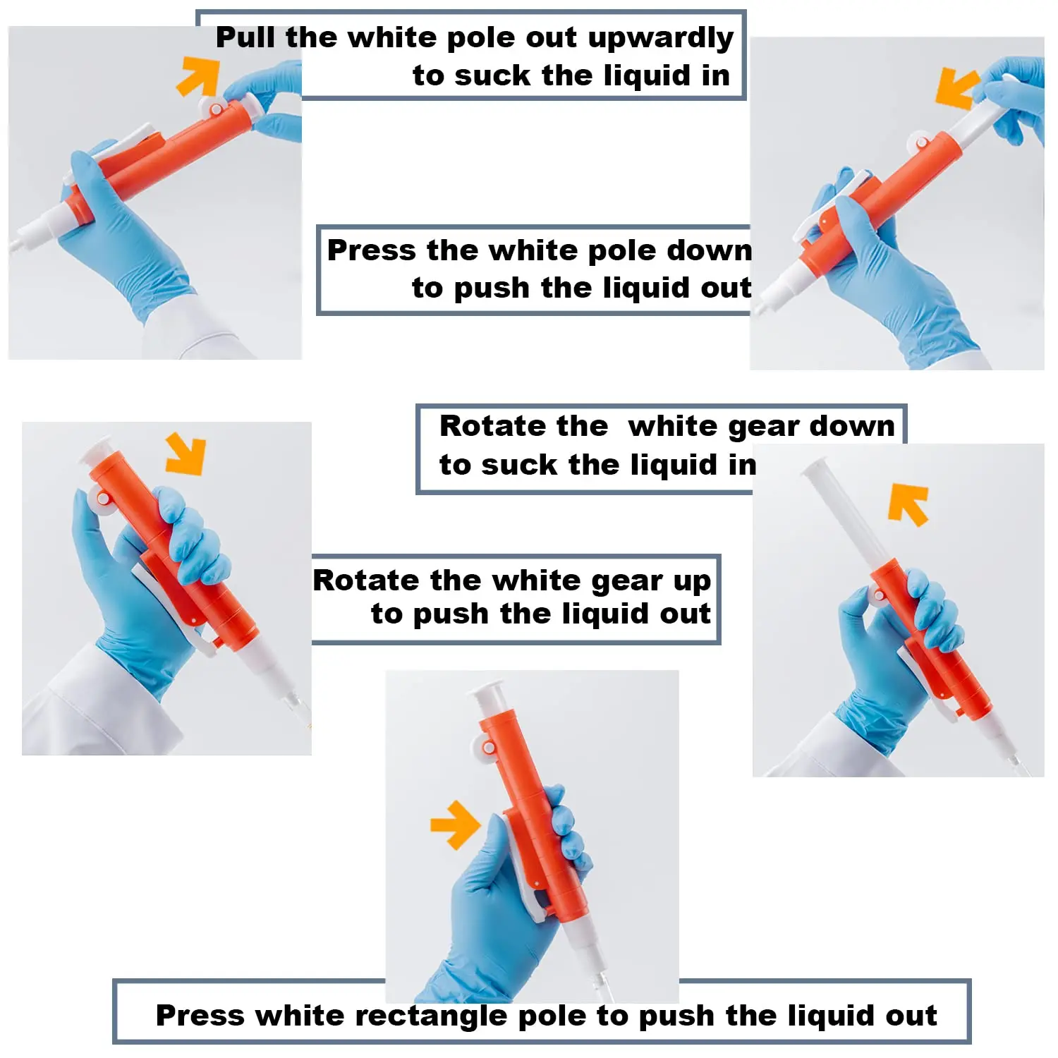 Laboratory Fast Release Manual Blue Green Red 2ml 5ml 10ml 25ml Pipette ...