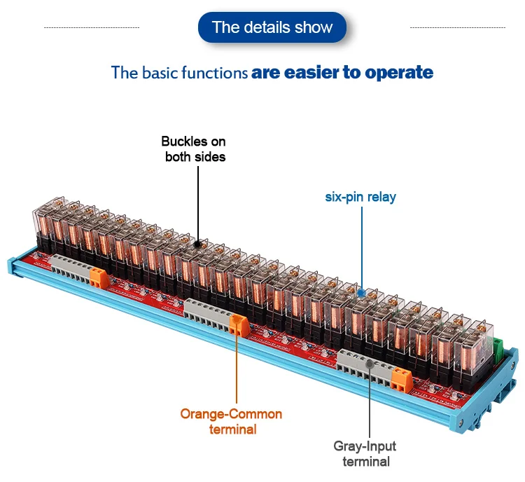 24-channel Oumulong Relay Module 1no 1nc Din-rail Installation With ...