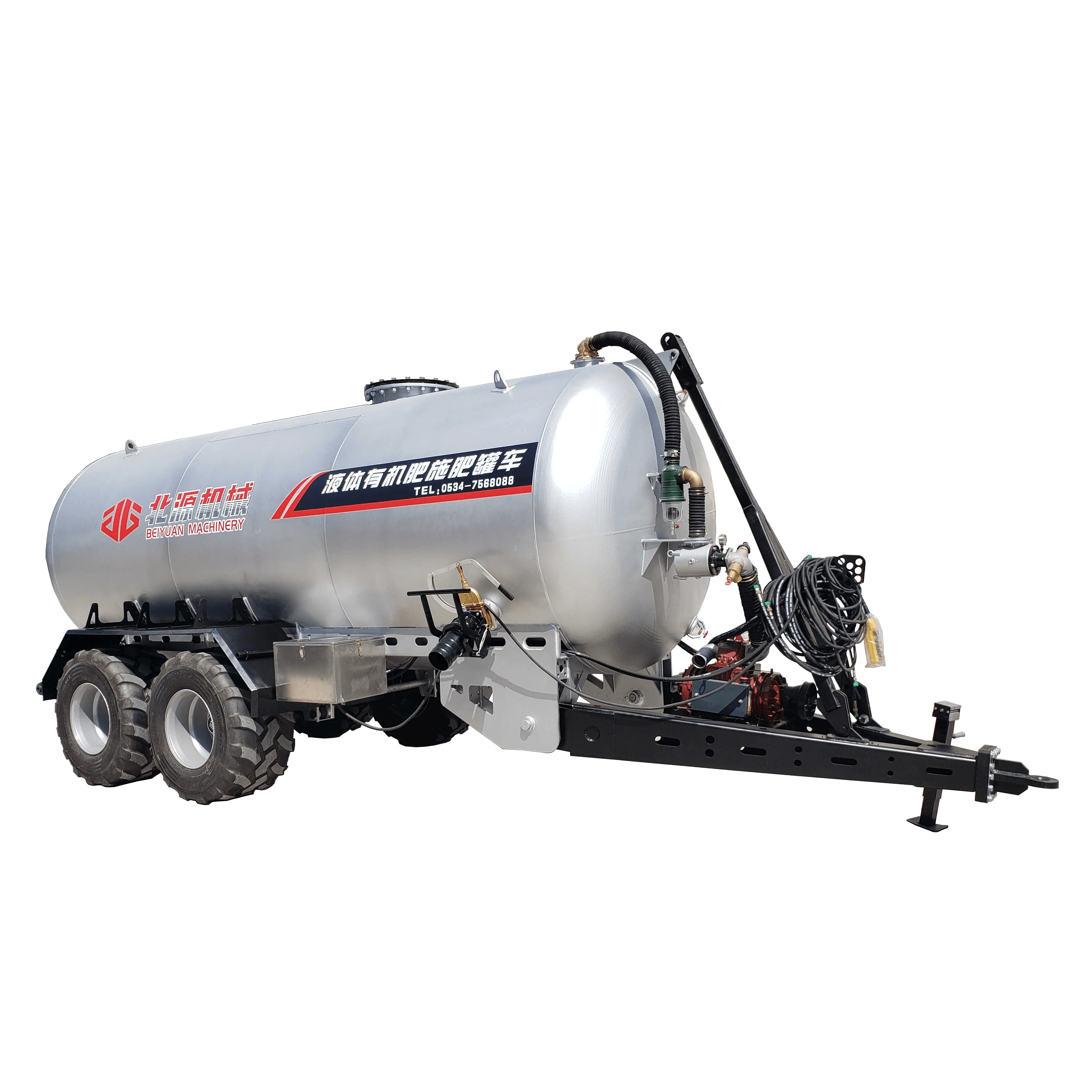 BEIYUAN Galvanized Slurry Tanker - 8m3 Liquid Manure Spreader
