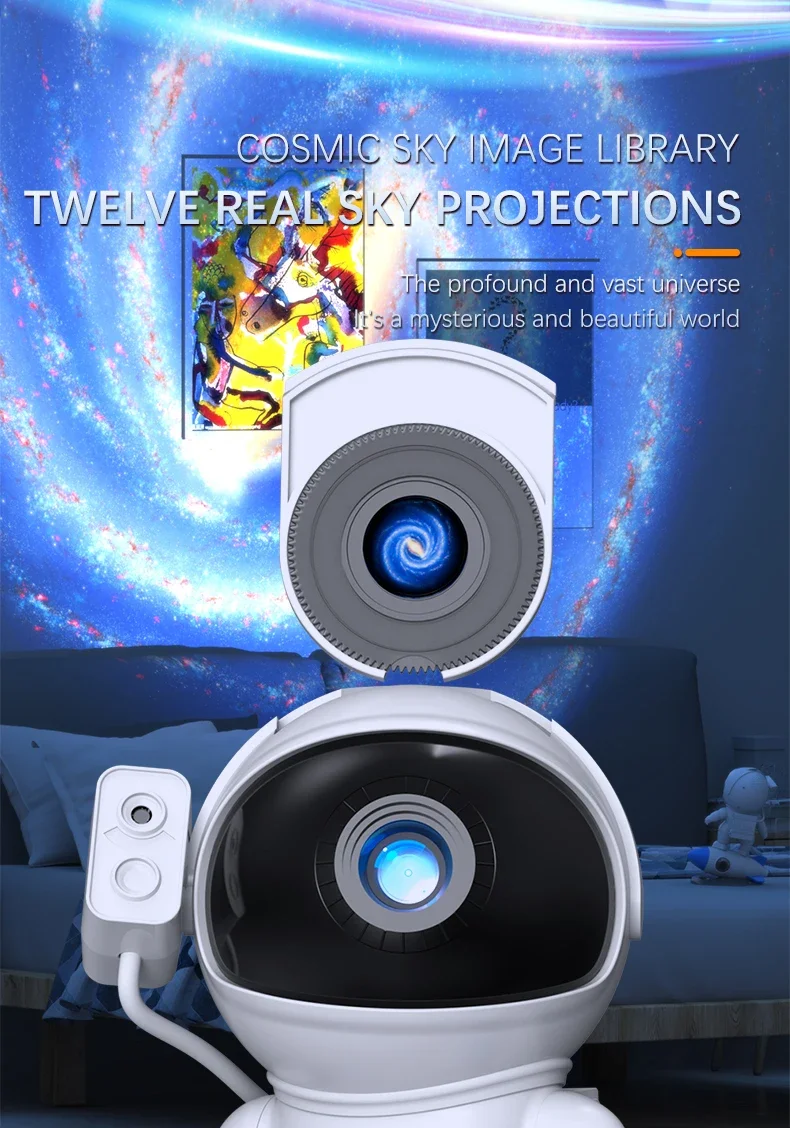 Starry Night Light - 360 Degree Rotation Rocket Astronaut Projection