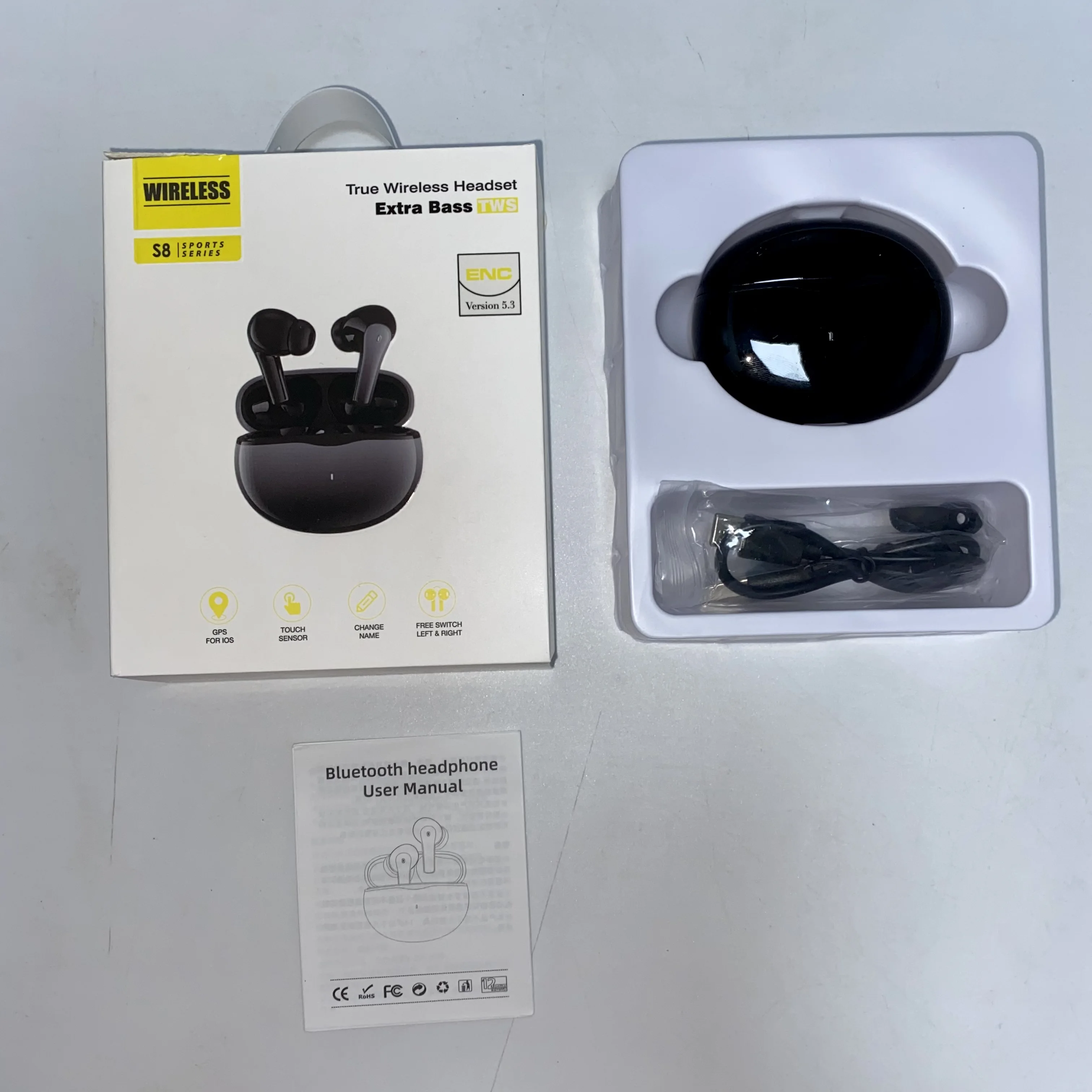 Mini Portable Fashionable True Wireless Anc Earbuds Active Noise ...