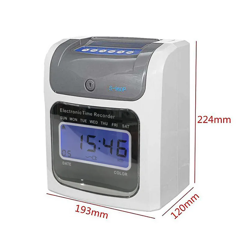 Digital Employee Attendance Time Recorder Desktop Automatic Card Punch ...