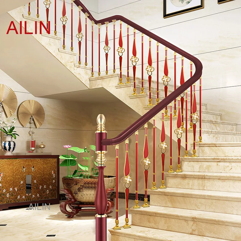 2024 New Models Handrail Stair Railing Alloy Aluminum Golden - Buy ...