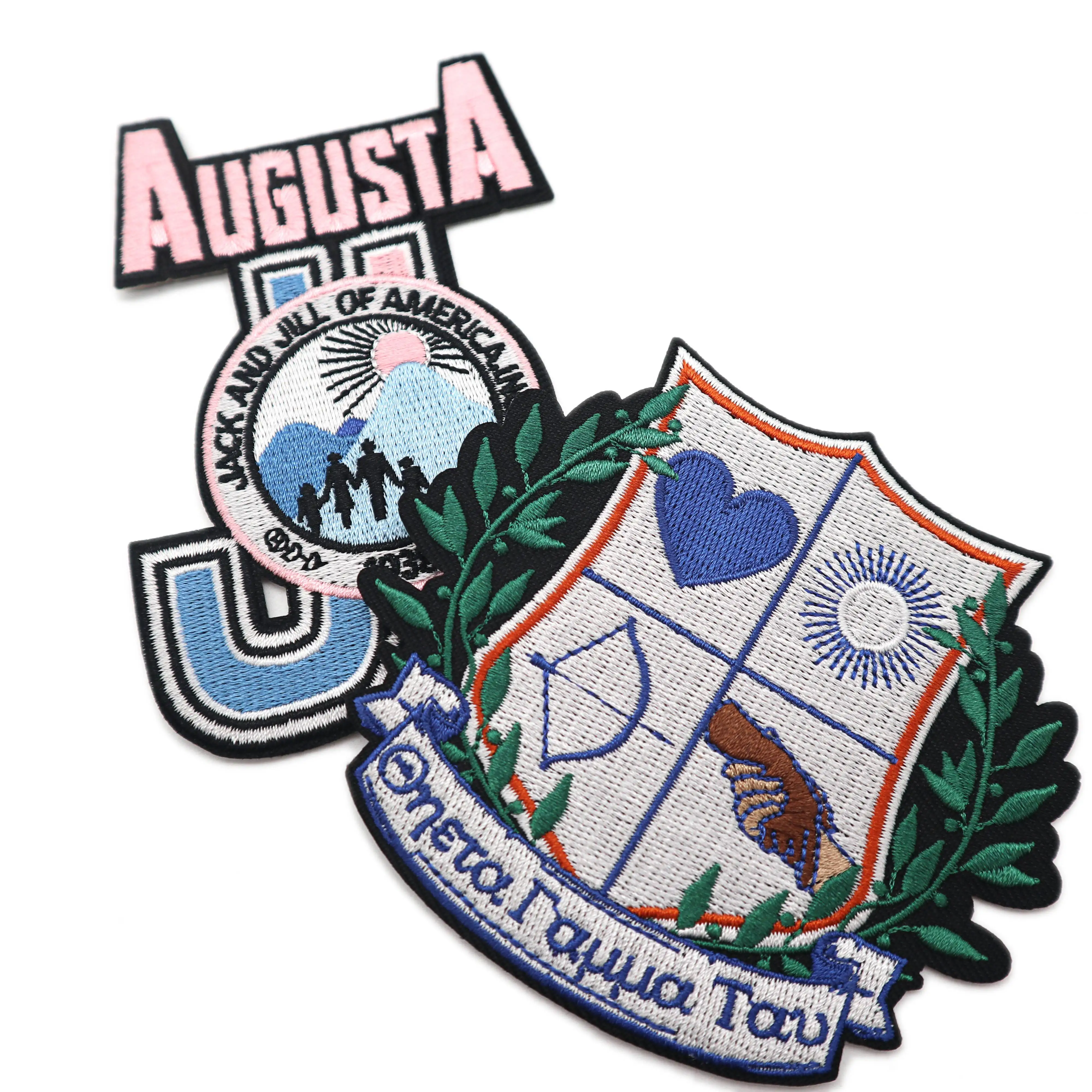 Pink Color Jack And Jill Embroidery Patches Iron On Custom Logo ...