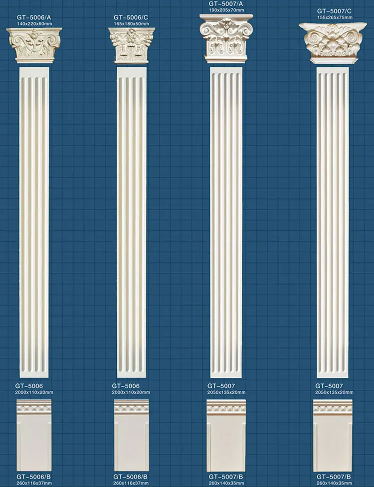 Decorative Columns for Design Price Gypsum Building Material Decoration ...