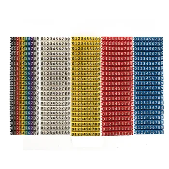 Pom Plastic Cable Marker Electrical Wire Tags Numbering 0-9 Clip Cable ...