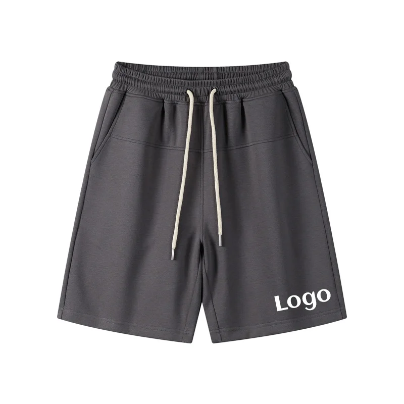 Customized Logo Men 260g Cotton Shorts Sweat Fitness Running Short ...