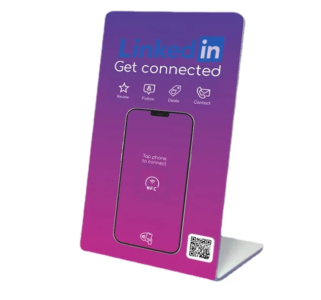 Nfc Karte Google Qr Code Display For Market Laser Cut Shape Table Stand ...