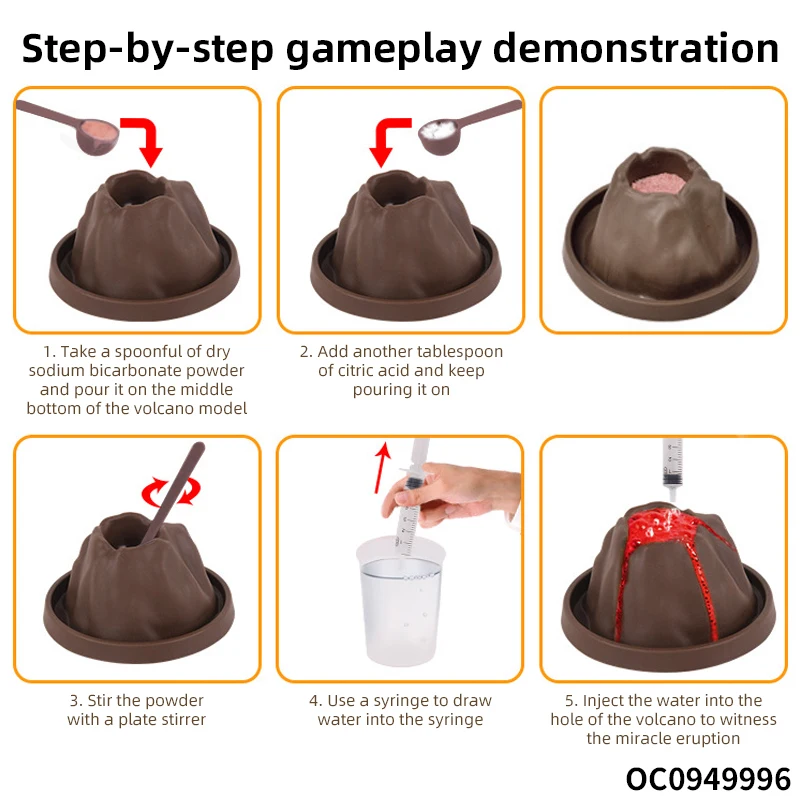 Physical Experiments Volcanic Eruptions Stem Learning Toys Educational ...