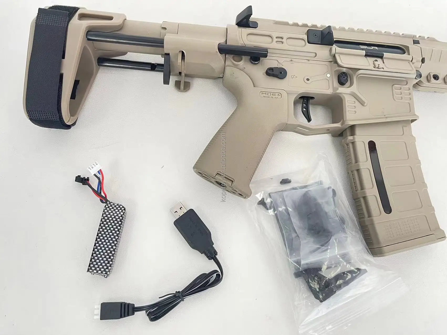 Kopetoy Slr Sand Color Chip Assault Rifle Metal Gear Toy Guns Gel ...