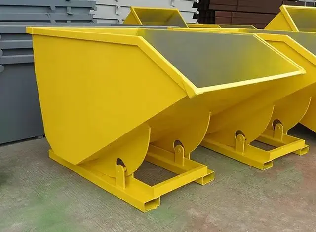 Efficient Waste Recycling with Self Dumping Forklift Bins