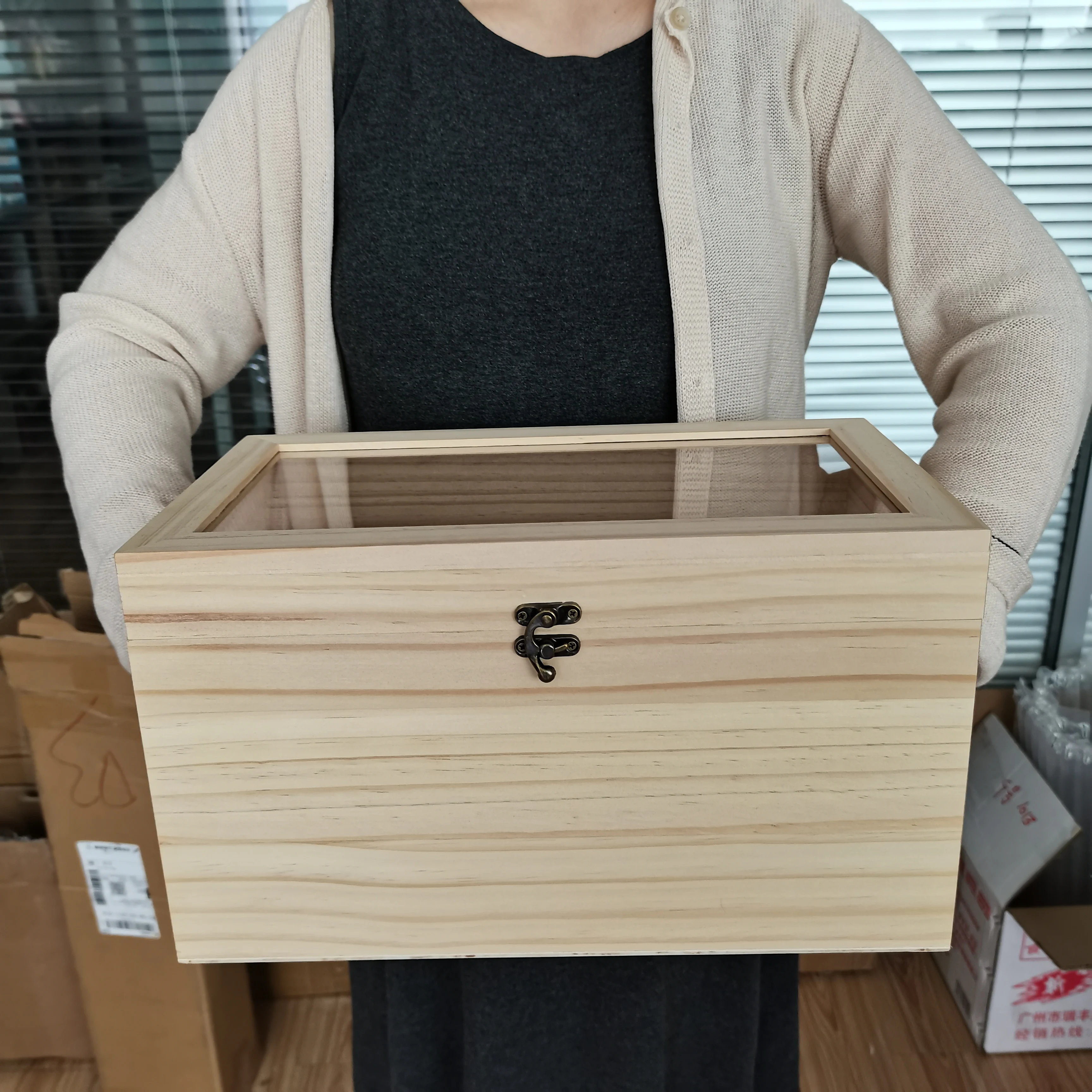 Factory Sale Custom Solid Wood Boxes for Gift Pack Toy Tea Jewelry Ring ...