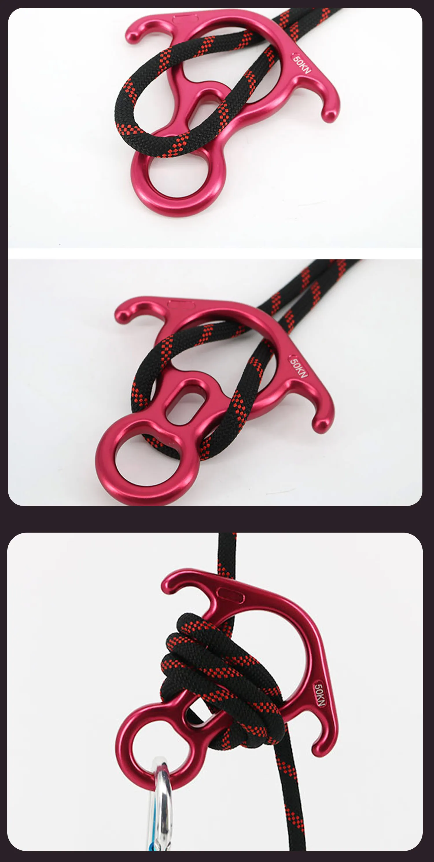 Jensan Custom Figure 8 Descender - 50kn Climbing Rope
