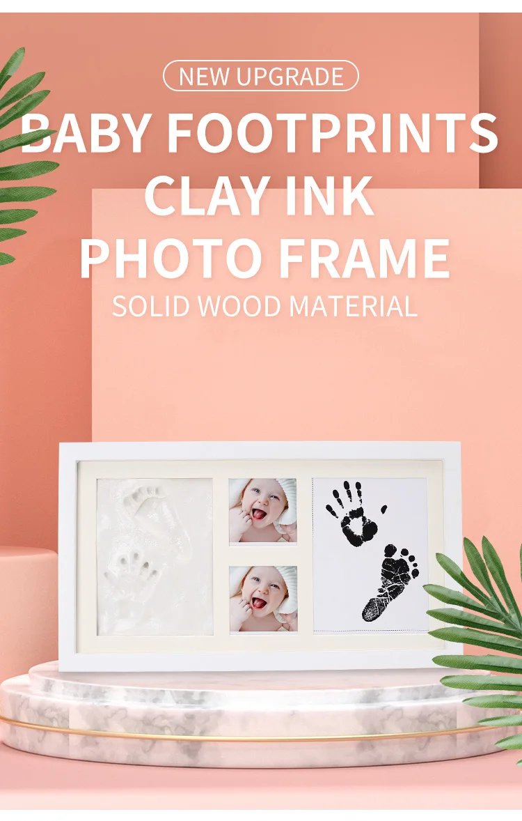 Newborn Baby Handprint and Footprint Photo Frame with Clay Baby Birth ...