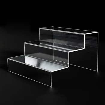 3 Steps Ladder Acrylic Display Stand Function Acrylic Riser Shelf ...
