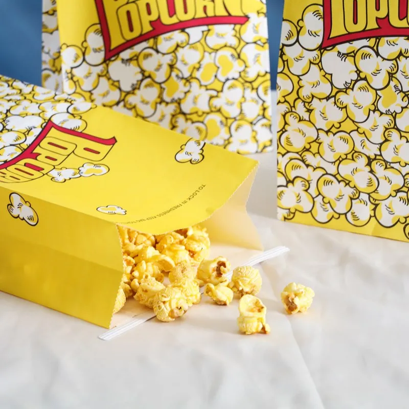 Food Grade Popcorn Packaging Custom Your Logo Print Biodegradable Paper ...